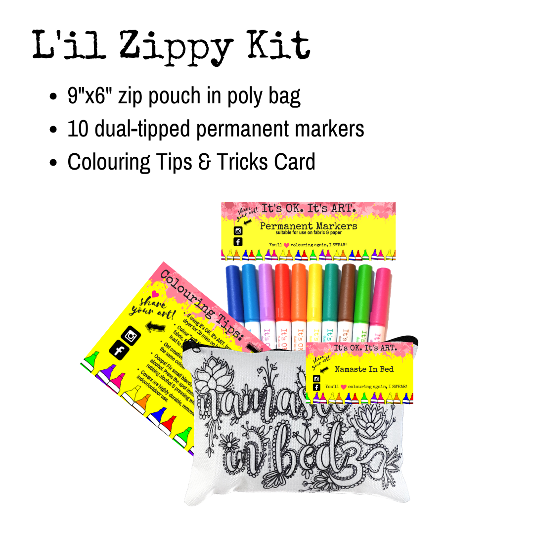 L'il Zippy Kit: Pouch + Markers – It's OK. It's ART.