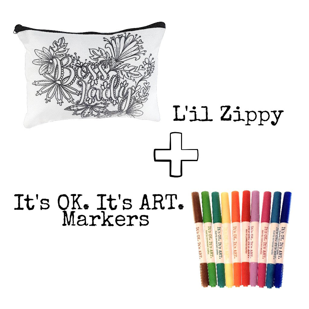 L'il Zippy Kit: Pouch + Markers – It's OK. It's ART.